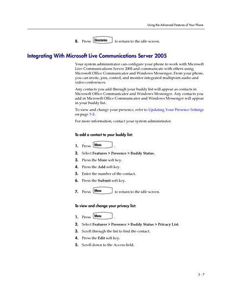 Select Features Presence Buddy Status Polycom Ip 650 Specification