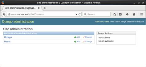 Centos 7 Install Django Server World