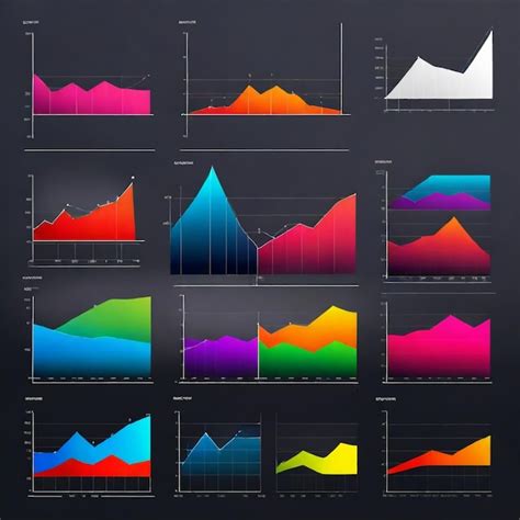 Line Graph Vector Set White Background Isolated A High Qua Premium Ai Generated Vector