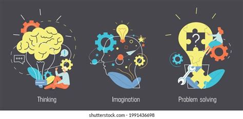 Brain Activity Concept Thinking Imagination Problem Stock Vector Royalty Free 1991436698