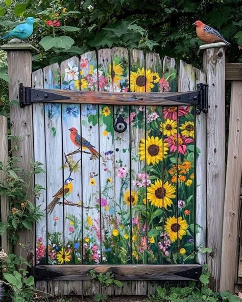 16 Mural Doors Ideas In 2025 Mural Fence Art Garden Fence Art
