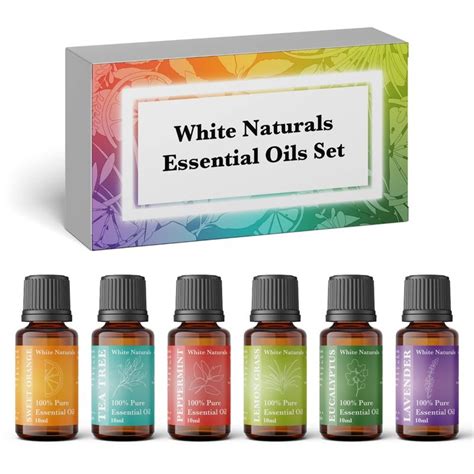 Essential Oils Kit Of 6 X10ml Diffuser Fragrance Oils Set Sweet Orange Tea Tree Peppermint