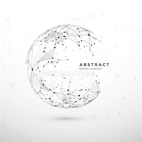 Global Network Icon Abstract Structure Of Worldwide Web Sphere With Nodes And Connections
