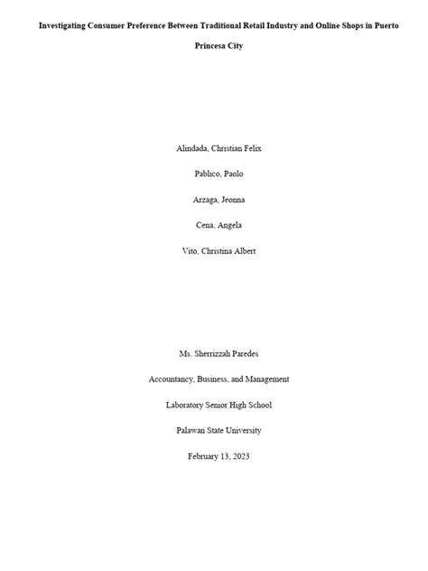 Research Not Final Pdf Online Shopping Retail