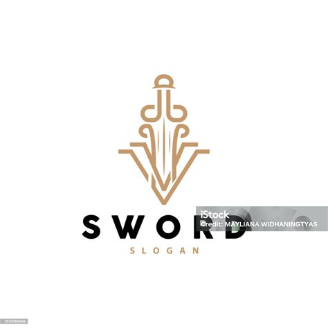 소드 로고 파이터 워 무기 벡터 프리미엄 레트로 빈티지 타이포그래피 디자인 로고에 대한 스톡 벡터 아트 및 기타 이미지 로고 강철 검 Istock