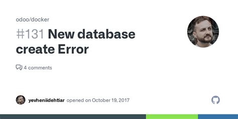 New Database Create Error · Issue 131 · Odoodocker · Github