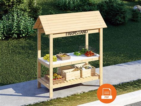 Diy Farm Stand Build Plans Veggie Market Cart Pdf Tutorial Etsy