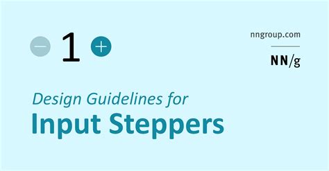 Design Guidelines For Input Steppers