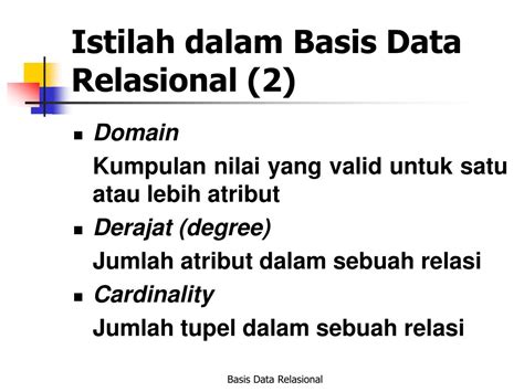 PPT BASIS DATA RELASIONAL PowerPoint Presentation Free Download ID 5082854