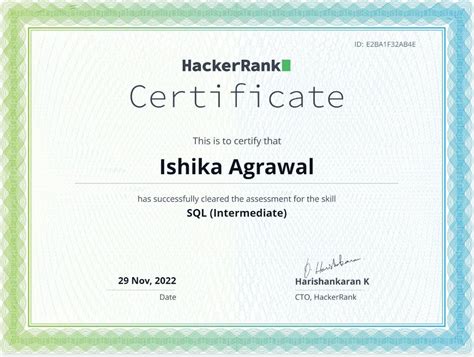 Ishika Agrawal On Linkedin Hackerrank Mysql