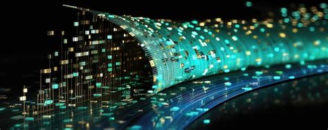 Premium Ai Image Futuristic Digital Data Flow