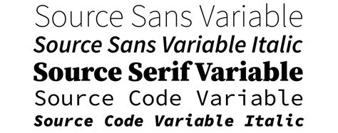 The Typekit Blog New Variable Fonts From Adobe Originals