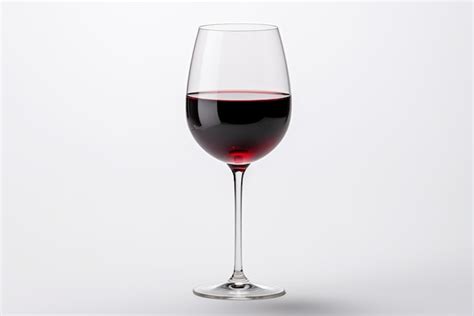 Uma Taça De Vinho Tinto Em Um Fundo Branco Foto Premium