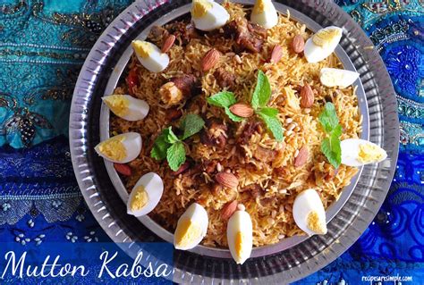 Mutton Kabsa Arabian Rice With Muttonlamb Recipe And Video
