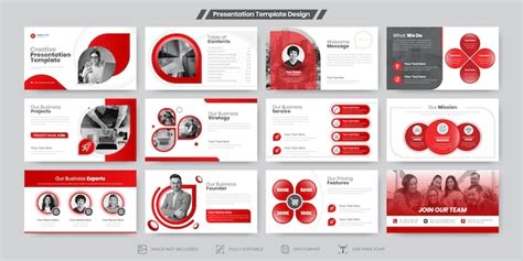 Design Von Präsentationsvorlagen Für Powerpoint Folien Premium Vektor