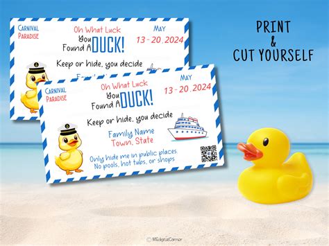 Cruise Duck Tags Custom Cruise Duck Tags Tags Personalized Cruise Ship