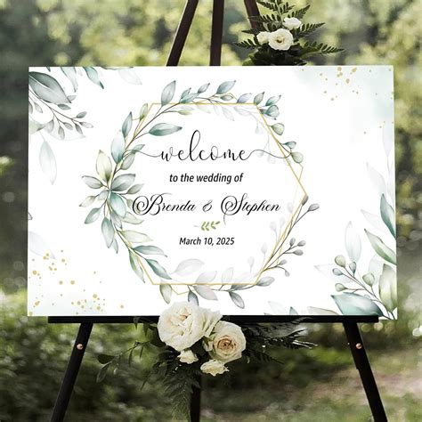 Greenery Wedding Sign Greenery Wedding Decorations