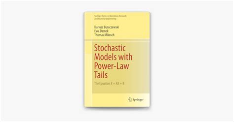 ‎stochastic Models With Power Law Tails On Apple Books