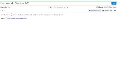 Solved Save Homework Section 7 2 Score 0 Of 1 Pt X 7 2 9 3