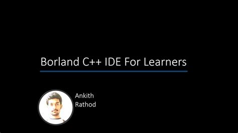 Borland C C IDE For C Beginners YouTube