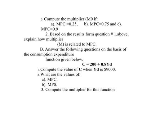 Solved 1 Problem Solving Questions Show Your Computations