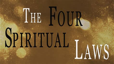 The Four Spiritual Laws Youtube