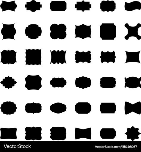 Set Of Vintage And Simple Frames Royalty Free Vector Image