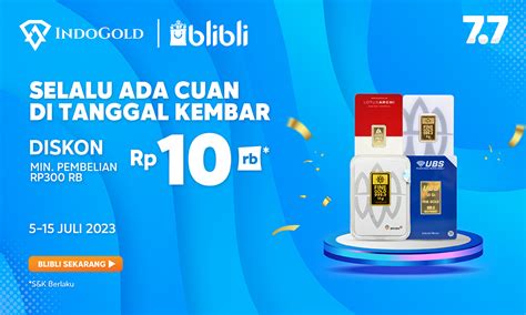 Blibli Doubledate 7 7 Diskon Emas Hingga Rp382 Ribu