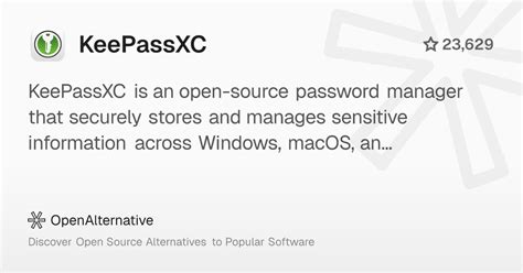 Keepassxc Open Source Alternative To 1password And Lastpass Openalternative