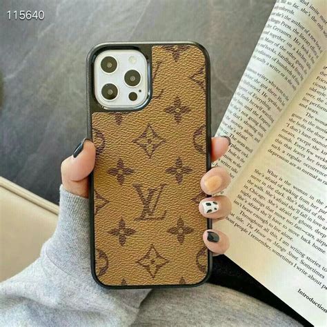 Louis Vuitton Lv Iphone Plus Pro Max Lv Logo Leather Case Luxury Iphone Case