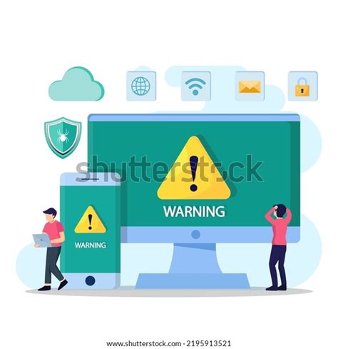 concept operating system error warning vector stock vector royalty