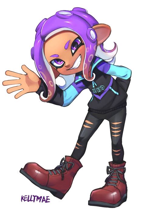 Octoling Player Character And Octoling Girl Splatoon And 1 More Drawn By Kellymae Danbooru