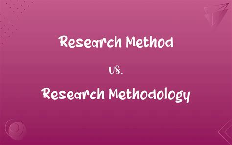 Research Method Vs Research Methodology Know The Difference