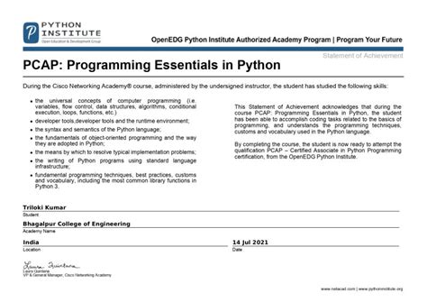 Triloki Kumar On Linkedin Cisco Pythonprogramming Netacad