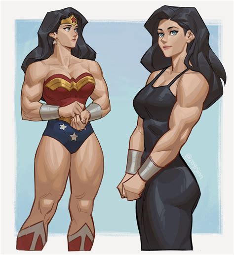 Artwork Of Diana In Her Wonder Woman Outfit And Black Dress R