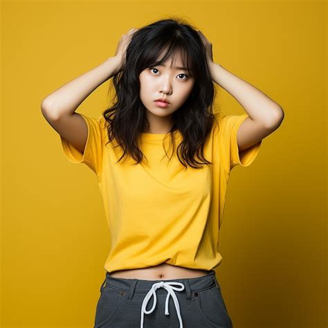 Premium Ai Image Frustrated Asian Girl Shrugging Looking Bothered And Annoyed Cant Understand