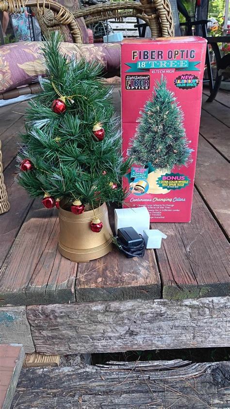 18 Inch Fiber Optic Christmas Tree Juegoal 6ft Pre Lit