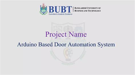 Arduino Base Door Automation System Ppt