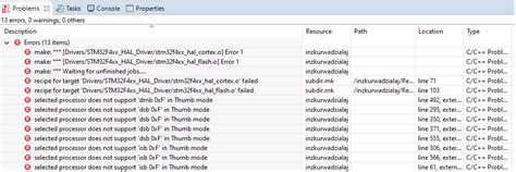 c why does sw4stm32 subdir mk generate errors stack overflow