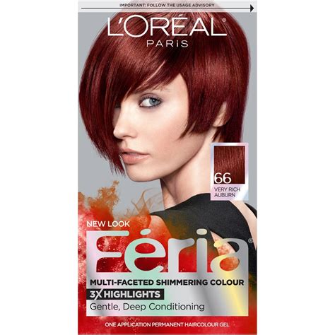 Loreal Feria Power Reds Hair Color R68 Ruby Rush Rich Auburn True Red 1 Ea Find It At Shopwiki