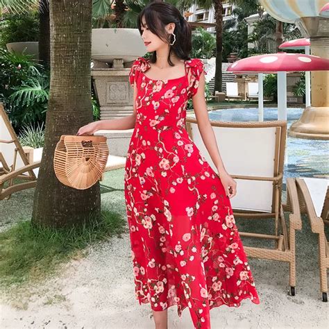 Buy Holiday Summer Beach Dress 2018 New Women Sexy