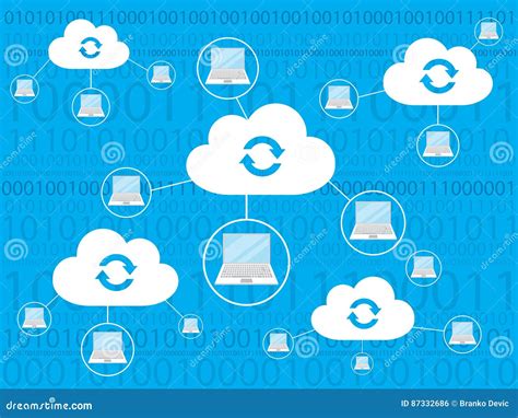Cloud Computing Data Storage Stock Vector Illustration Of Mobile Hosting 87332686