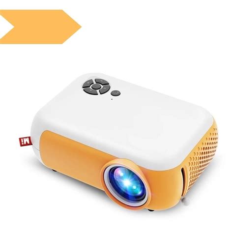 Проектор кишеньковий Xpro Panoplus A Yellow працює від Powerbank 2a для дітей та дорослих з