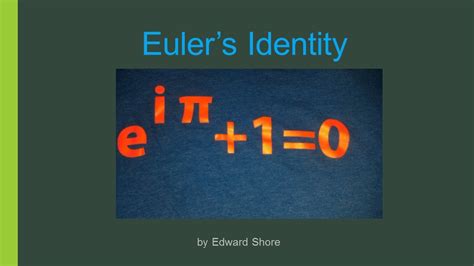 Euler Identity E I Pi 1 0 Youtube