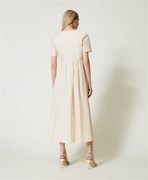 Платье миди из поплина 241tt2020 Twinset — купить в интернет магазине бренда женской одежды Твинсет