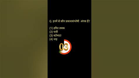 इनमें से कौन प्रकाश संश्लेषक अंगक हैं Class10biology Generalknowledge Youtube