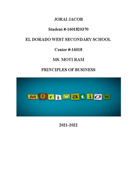Pob Sba Pdf Motivation Motivational
