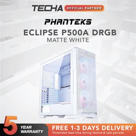 Fast Ship Phanteks Eclipse P500a Drgb Tempered Glass Mid Tower