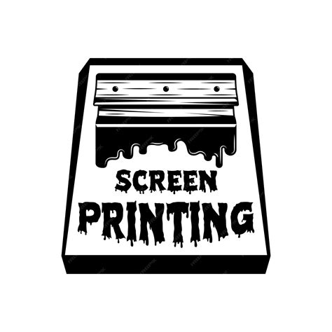 Premium Vector Vintage Logo Monochrome Screen Printing Template With