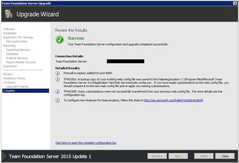 Upgrading TFS 2013 Update 4 To TFS 2015